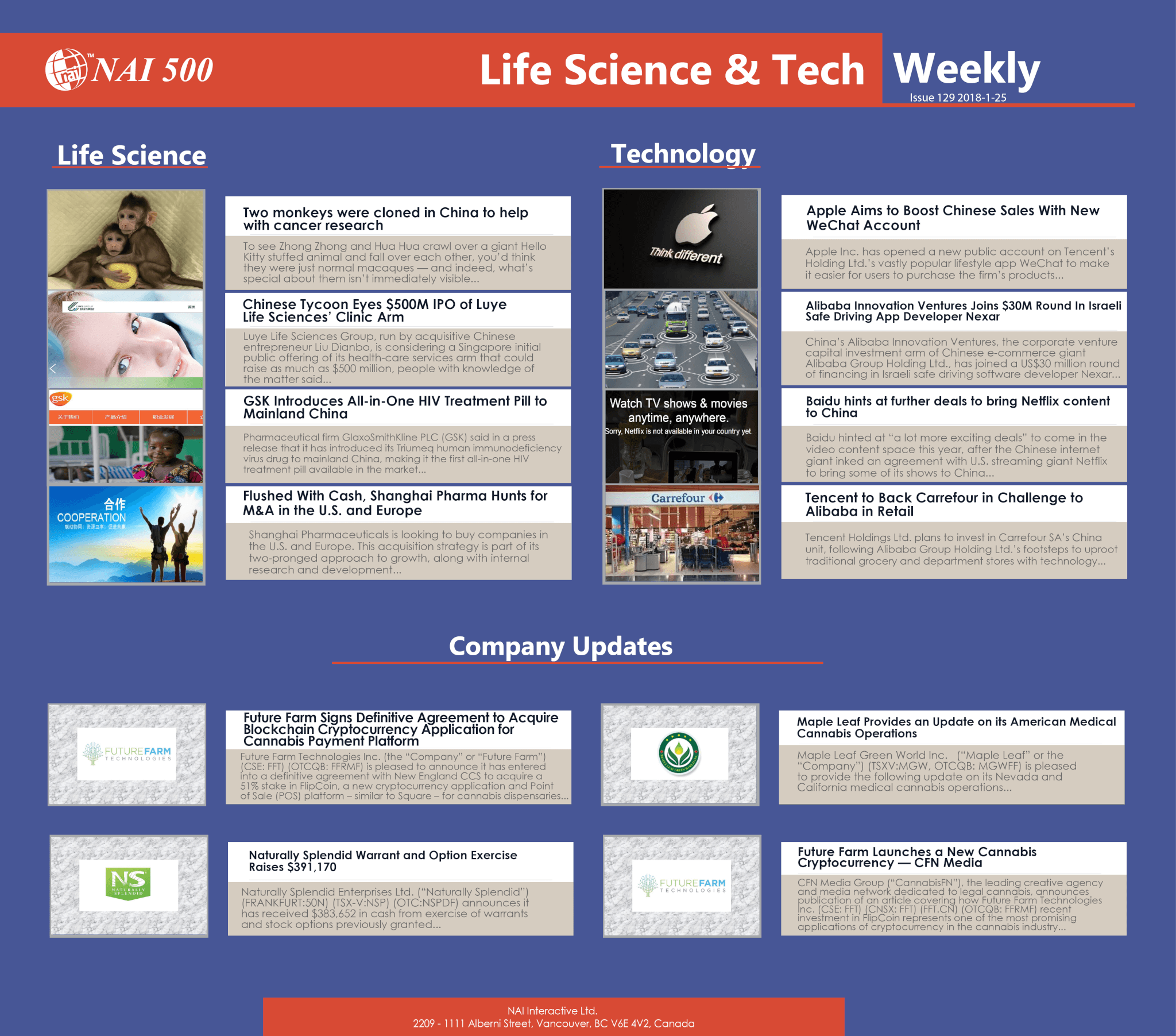 Life Science & Technology Weekly 129 – Two monkeys were cloned in China ...